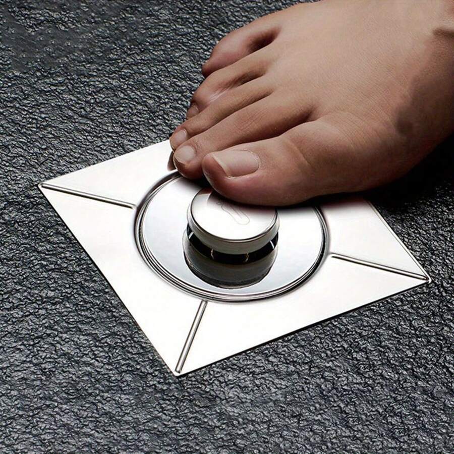 Universal Bathroom Floor Drain With Rounded Edge Design, Anti-Clogging ...