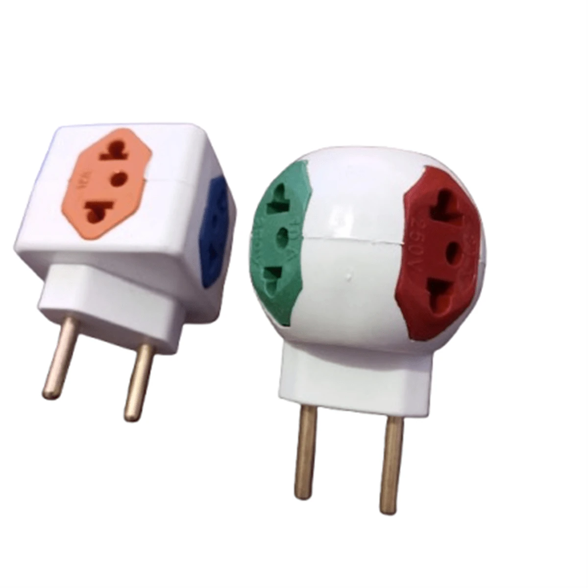 12 unidades Plugue Adaptador De Tomada Americano Para Pino Chato Bivolt ...