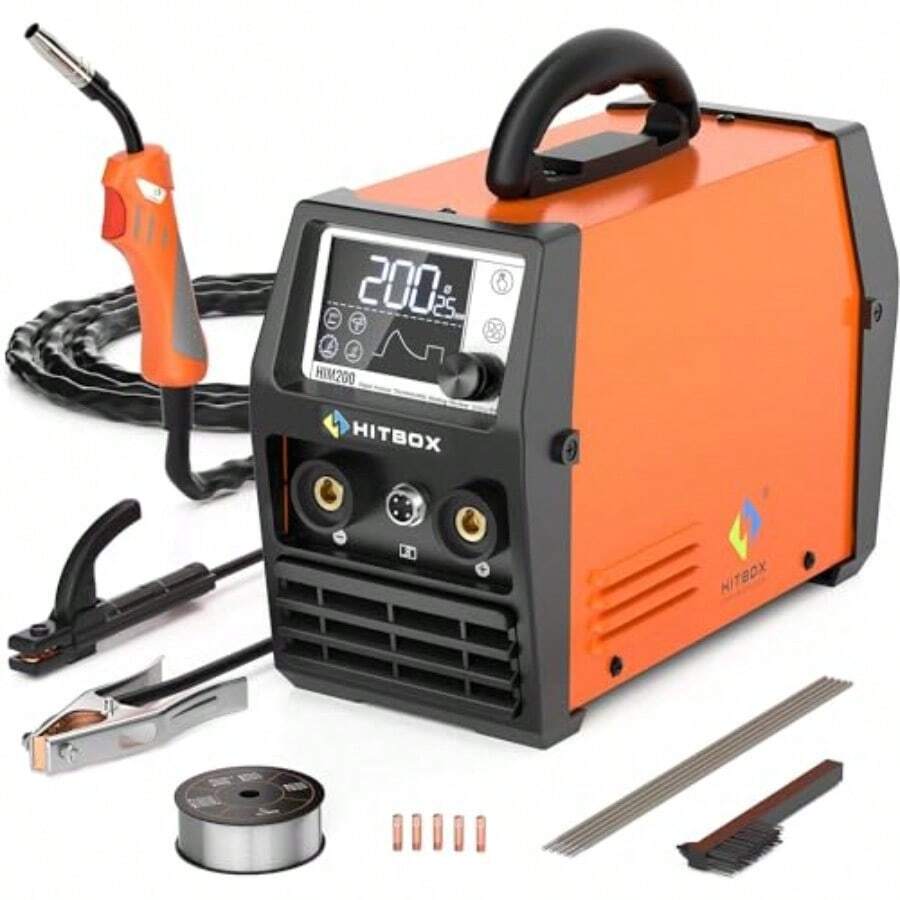 140A Portable MIG Welder 4 In 1 Digital MIG Welding Hine Flux Core ...