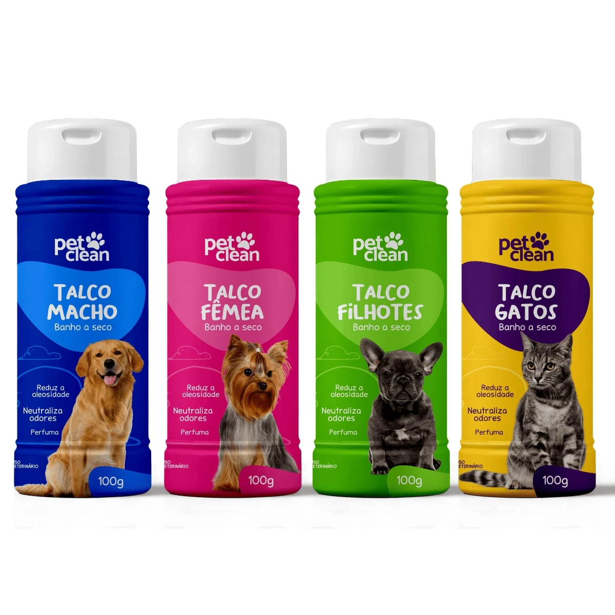 Talco Banho a Seco para Cachorro e Gato Pet Clean 100 Gramas | SHEIN Brasil