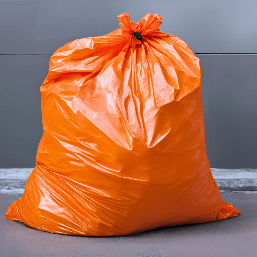 Orange Garbage Bag 60 Liters With 20 Units For Selective Paper Collection Ready For Delivery ...