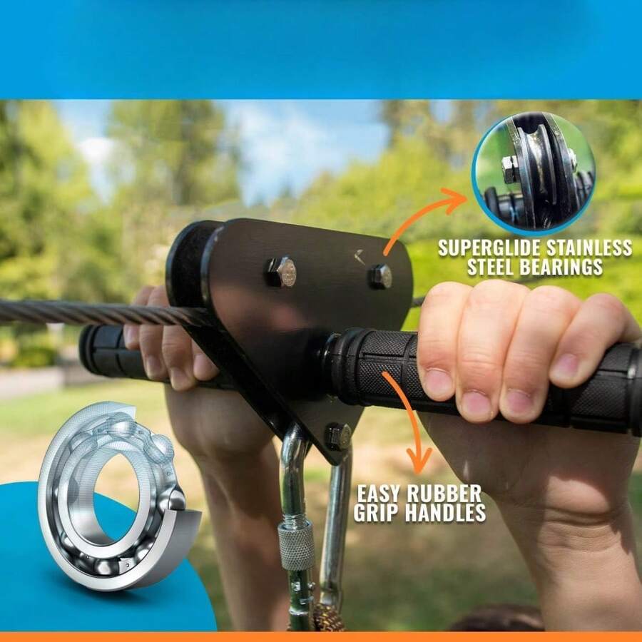 Adult Outdoor Zip Line Up To 350 Lb - 200 Ft - 15 Min Quick ...