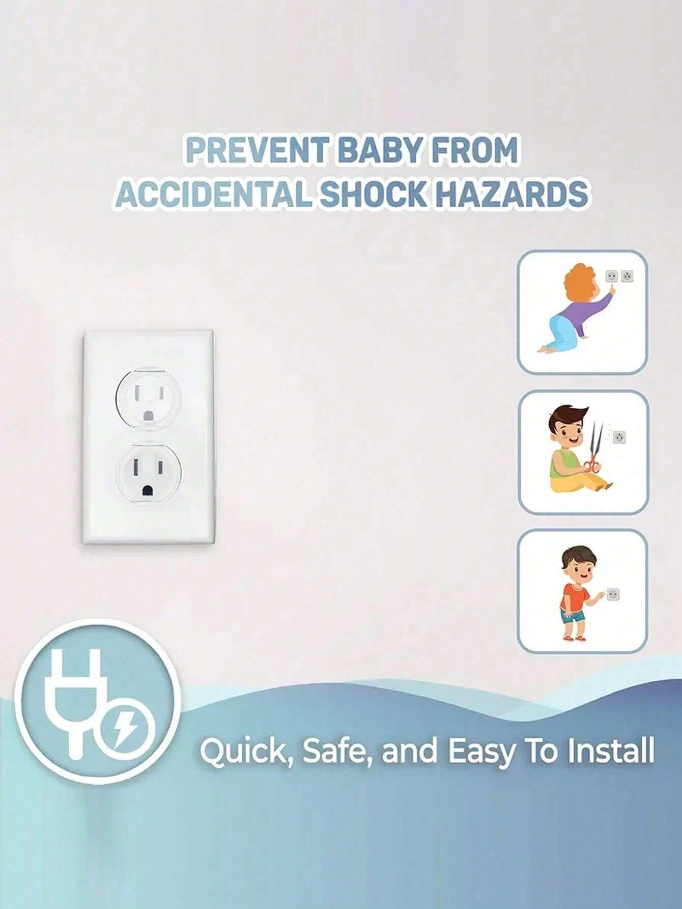 5/10/20/30pcs Clear Outlet Cover Baby Safety Outlet Plug Covers Plastic ...