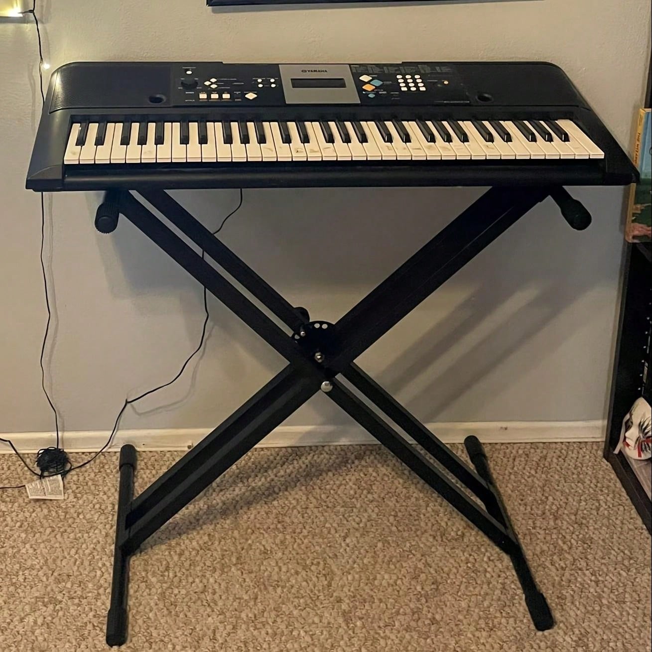 Adjustable Metal Double-X Music Stand, Keyboard Holder Stand With ...