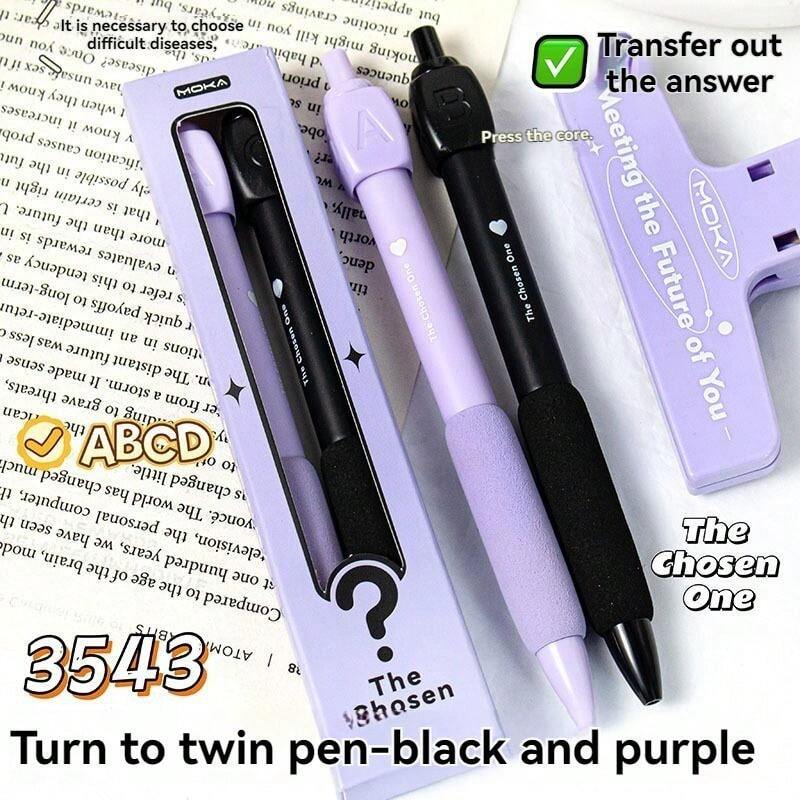 2pcs Rotating Selection Ballpoint Pens, ABCD Answer Choosing Aid, Test ...