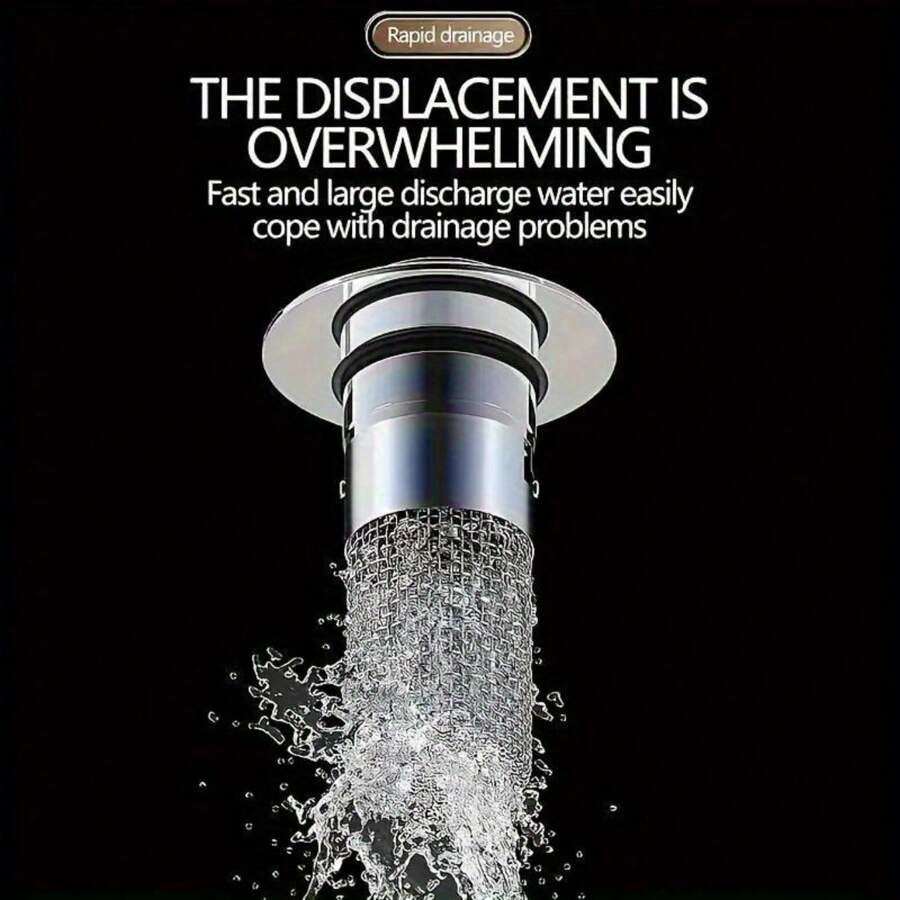 Drain de lavabo escamotable avec filtre de drainage en acier inoxydable ...