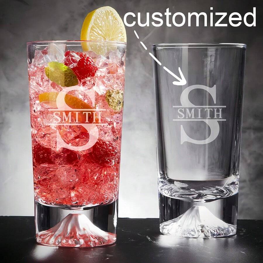1pc 2pcs 320ml/10oz Mt. Everest Personalized Cocktail Glasses,Personalized Highball Glass ...