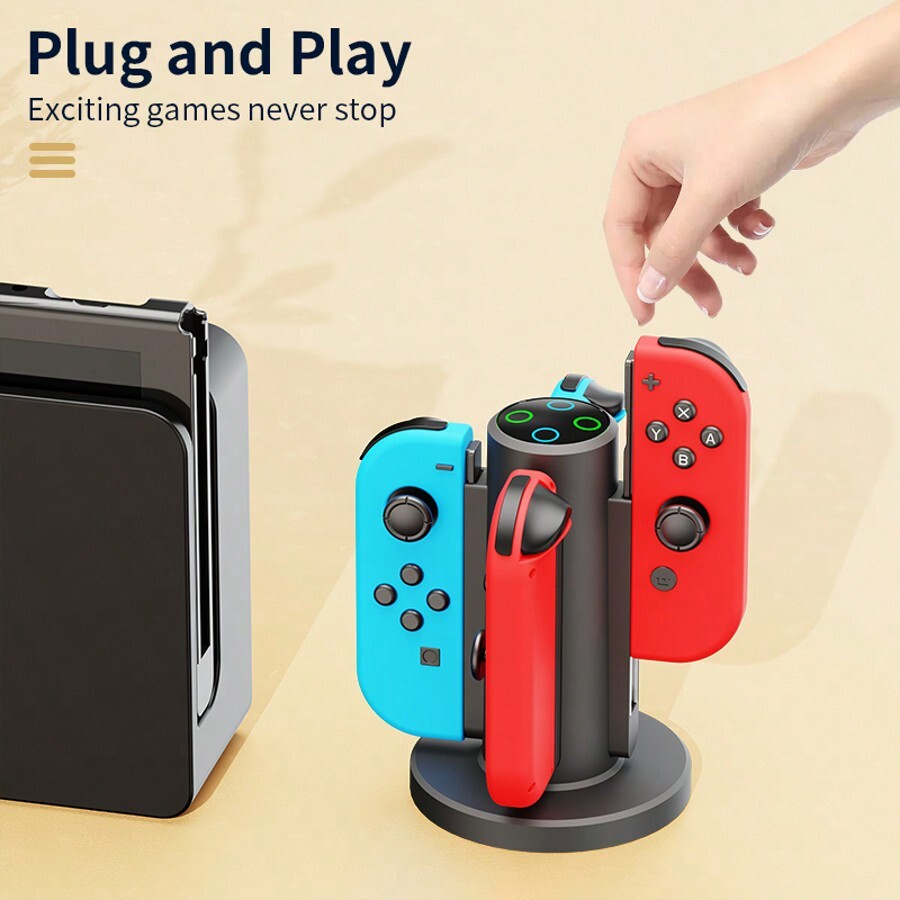 HONCAM Charging Dock For Switch OLED Controller, Switch Accessories Chargers Stand For NS Switch ...