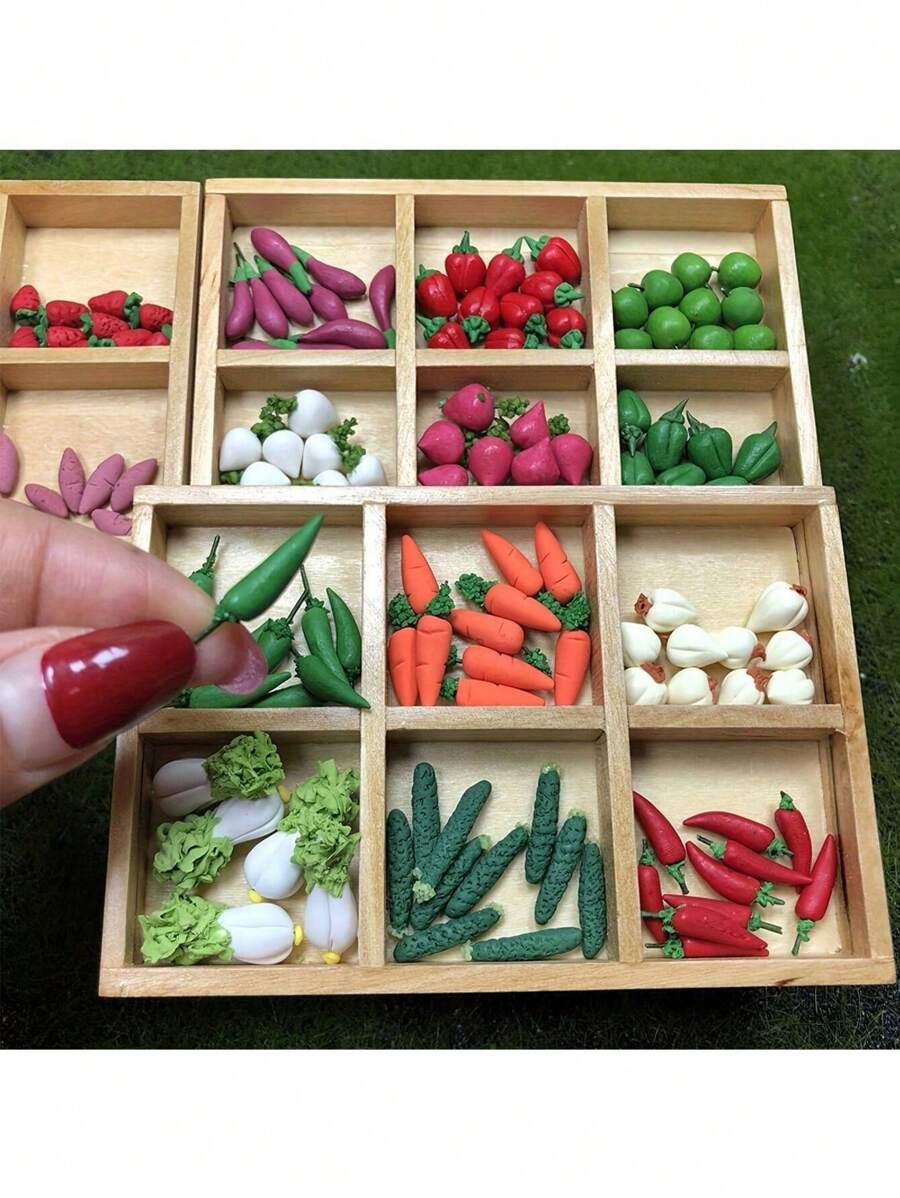 8pcs Miniature Clay Doll House Vegetables & Fruits: Suitable For 1:12 ...