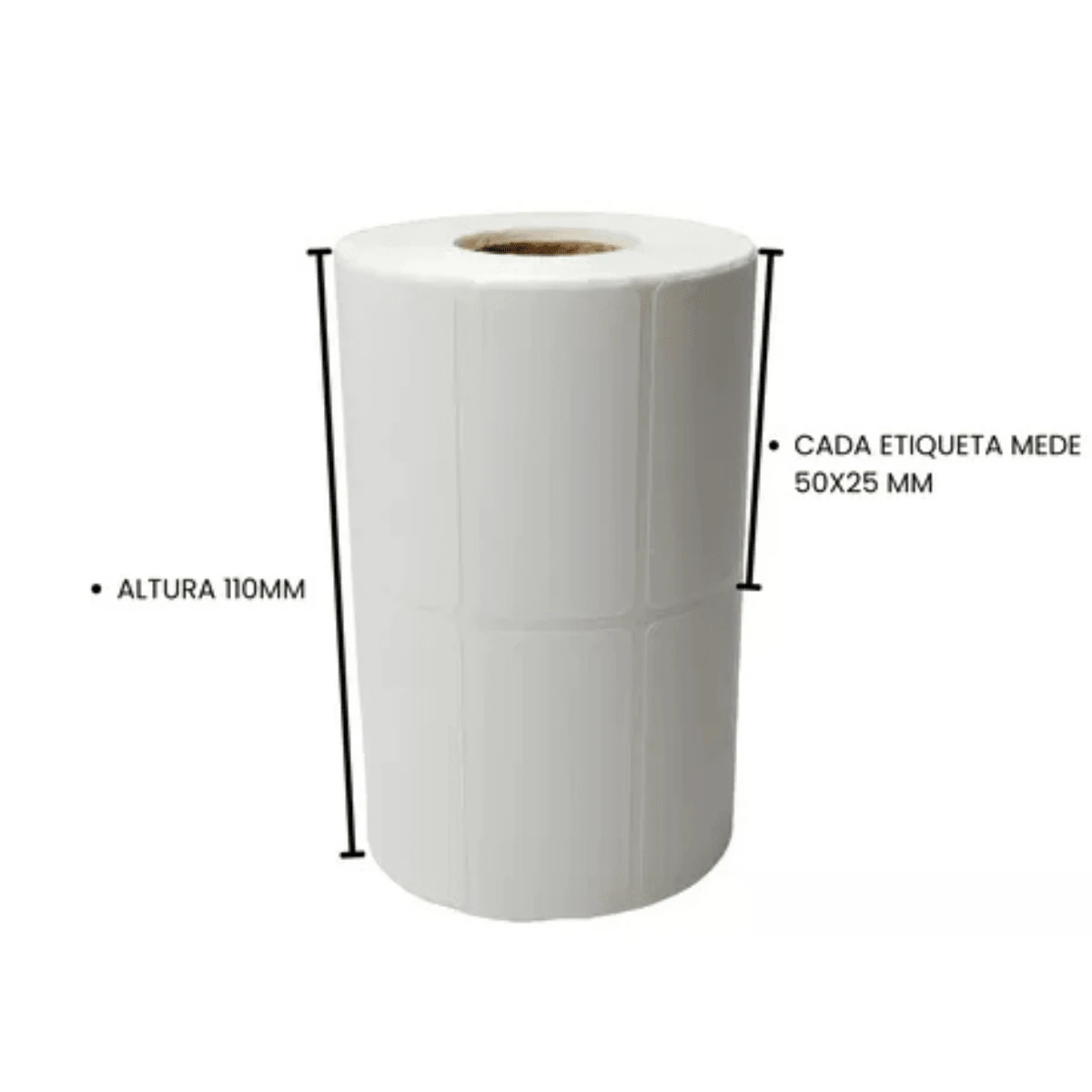 Kit 10 Rolls Of Thermal Labels Full 50x25 2 Columns 5x2.5cm | SHEIN UK