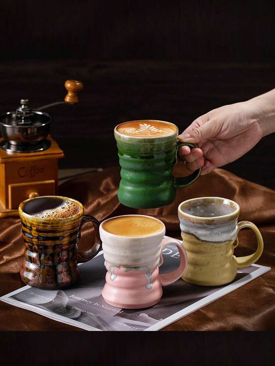 1pc 250ml Ceramic Coffee Cup, Japanese Style Ceramic Mug, Creative ...