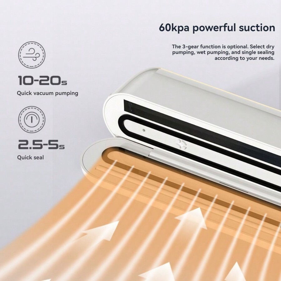 Wireless Rechargeable Portable Vacuum Sealer For Home, Dry & Wet Food ...