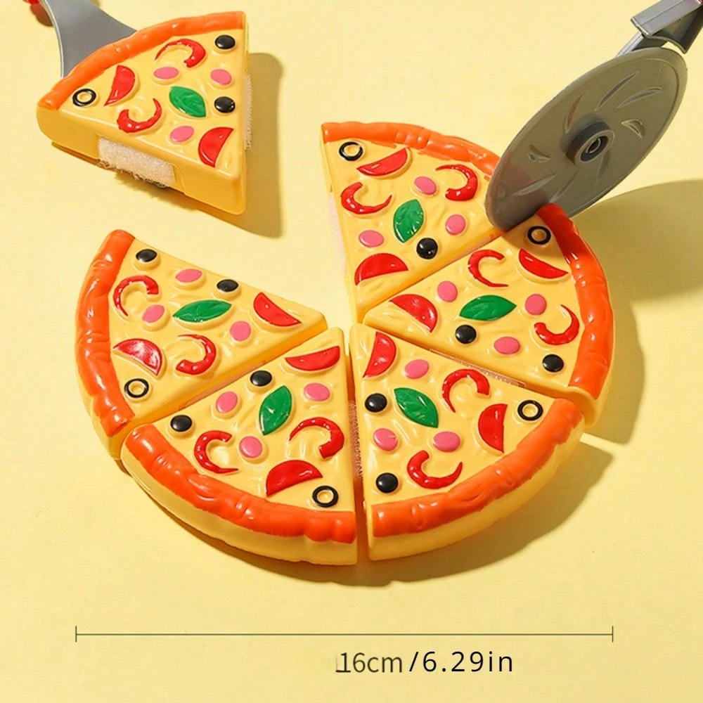 6 Pcs Small Pizza Kitchen Simulation Pizza Party Fast Food Play Food ...