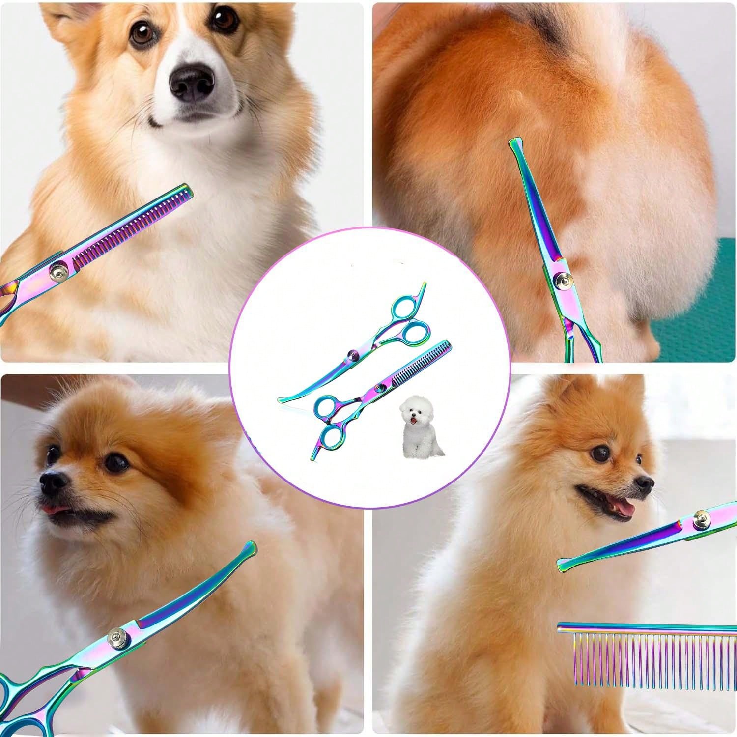 Professional Stainless Steel Pet Grooming Scissors - Right Hand ...