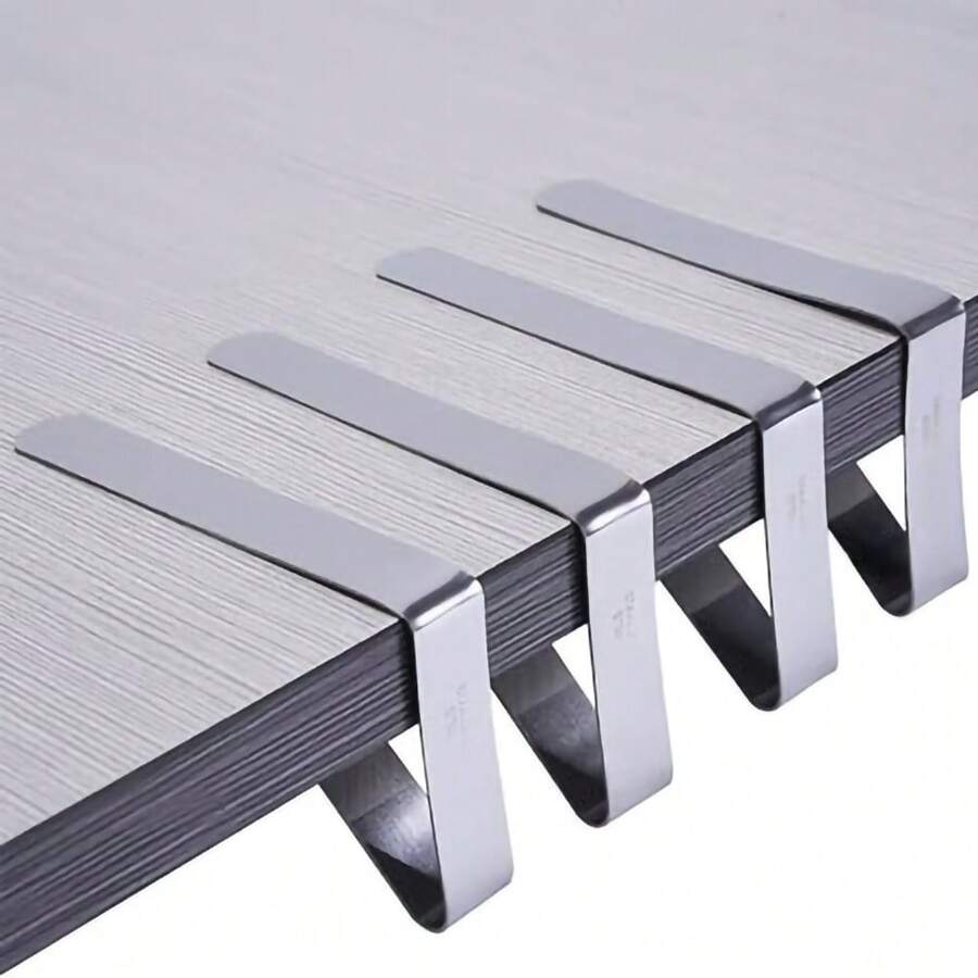 6pcs Stainless Steel Heavy Duty Tablecloth Clips, Picnic Table Clips ...