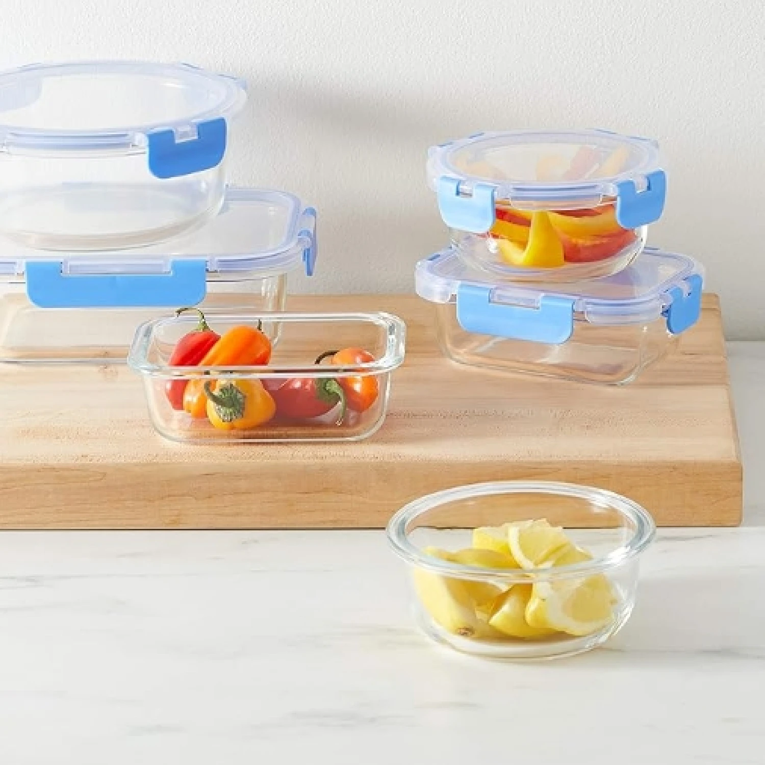 Glass Food Storage Containers With Locking Lids, Set Of 14, | SHEIN USA