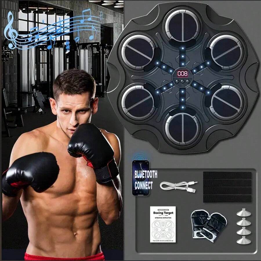 Music Boxing Machine Wall Mounted Smart Scoring Boxing Target With ...