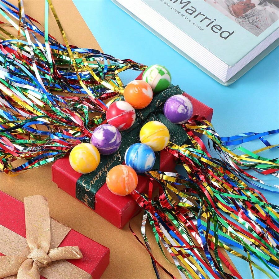 10/20 Pieces Comet Balls Bouncy Balls With Colorful Streamers Rubber ...