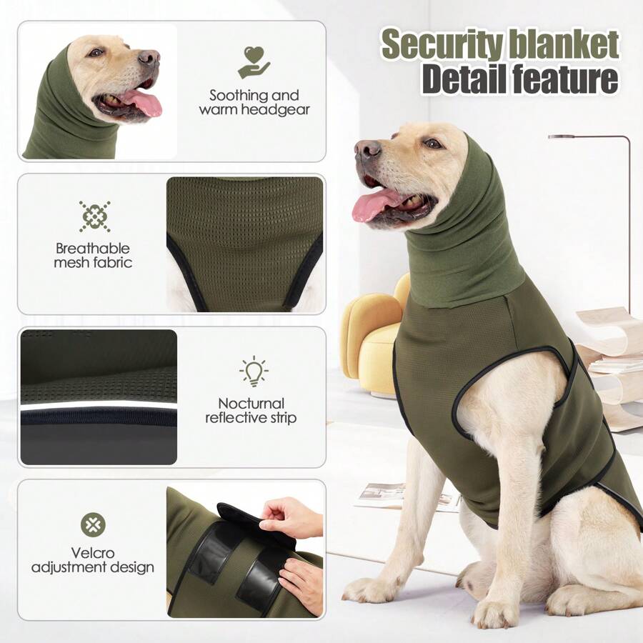 Breathable Dog Anxiety Vest, Dog Thunder Jacket,Dog Anxiety Calming ...