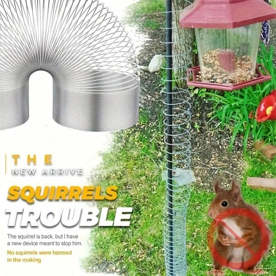 1pc Anti-Squirrel Spring Device For Bird Feeders, Outdoor Bird Feeding ...