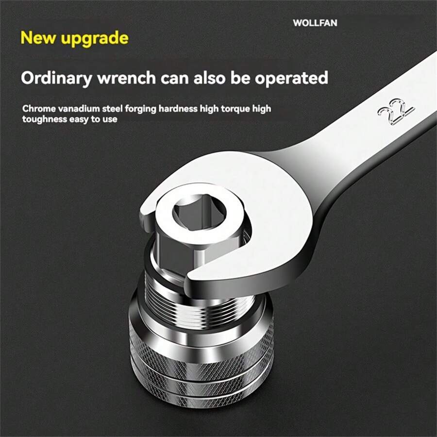 WOLLFAN Adjustable Socket Tool - Versatile Hexagonal Screw Nut, Metal ...