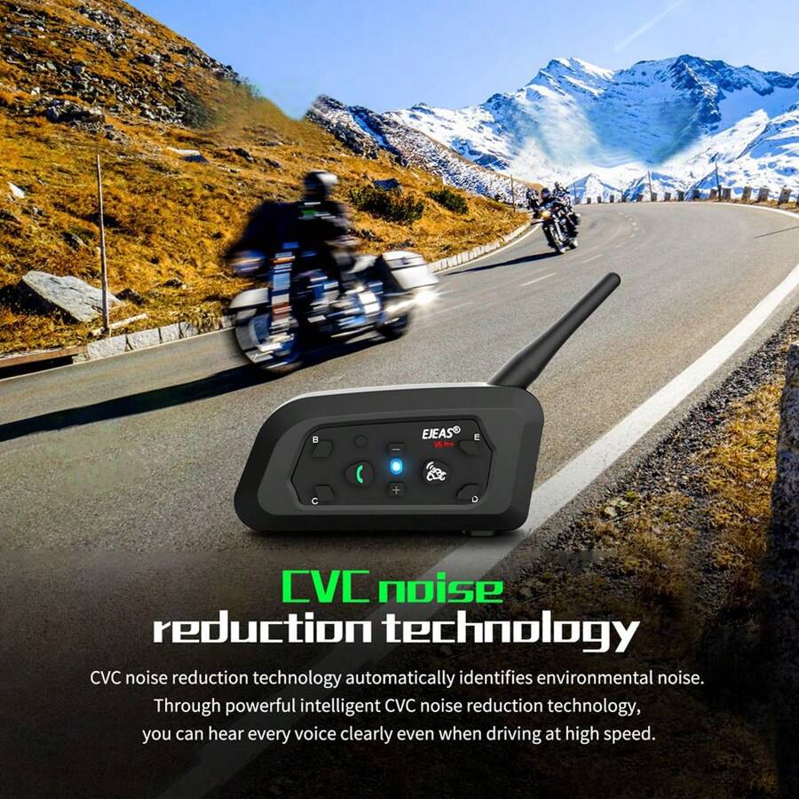 2PCS EJEAS V6 PRO +/PLUS Motorcycle Helmet Bluetooth Headset Waterproof ...