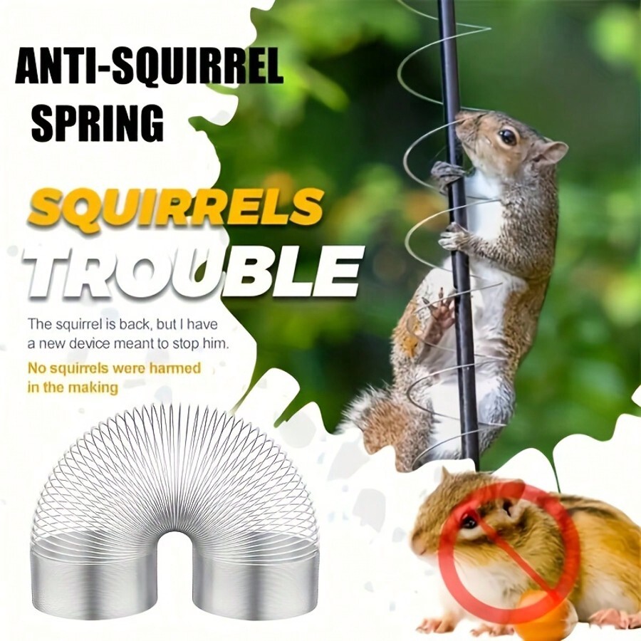 1pc Anti-Squirrel Spring Device For Bird Feeders, Outdoor Bird Feeding ...