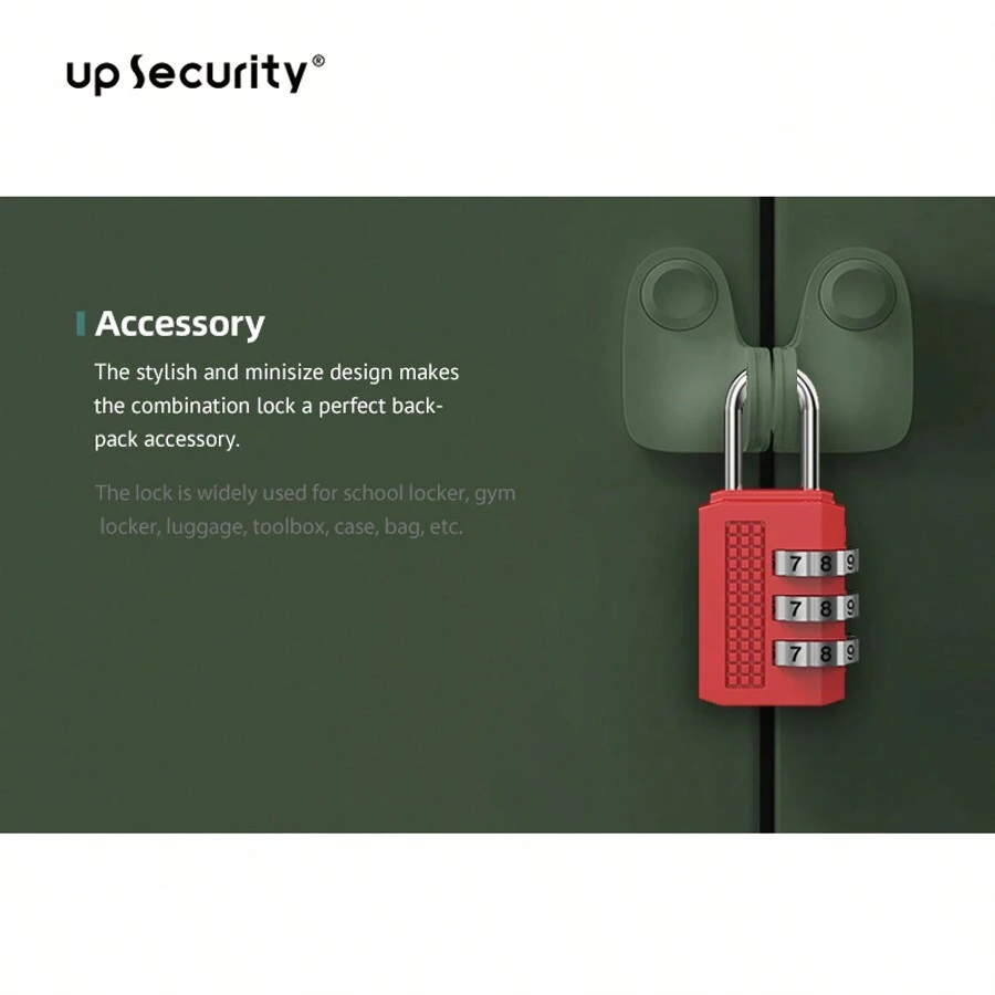 UP Security Small Combination Locker Lock, Padlock Combination With 3 ...