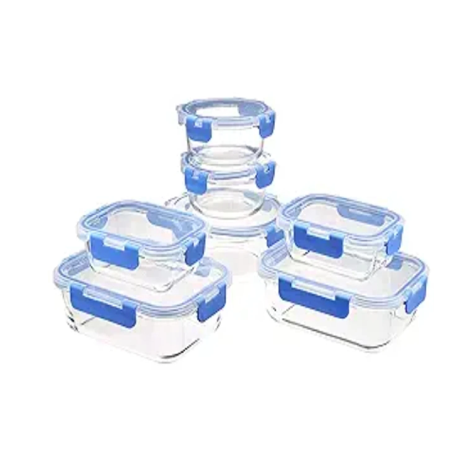 Glass Food Storage Containers With Locking Lids, Set Of 14, | SHEIN USA