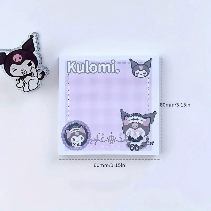 Sanrio Kuromi Maid Style Cute Memo Notes, Sanrio Character Cartoon ...