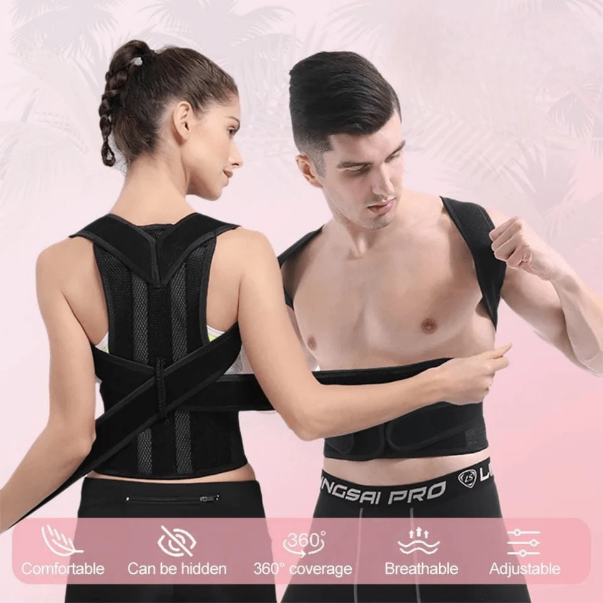 ComfortFit Fall Winter Posture Corrector For Men & Women - Adjustable ...
