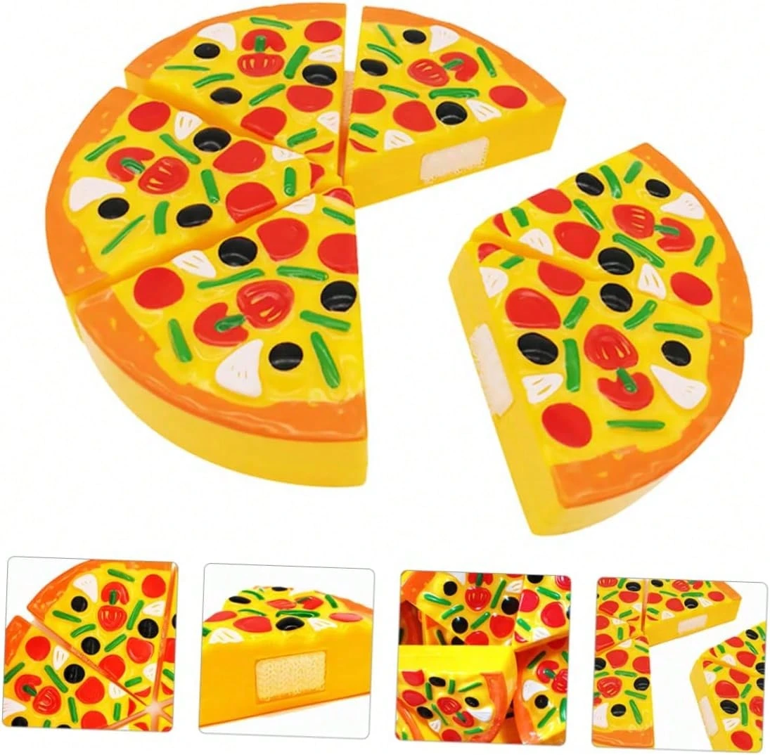 6 Pcs Small Pizza Kitchen Simulation Pizza Party Fast Food Play Food ...