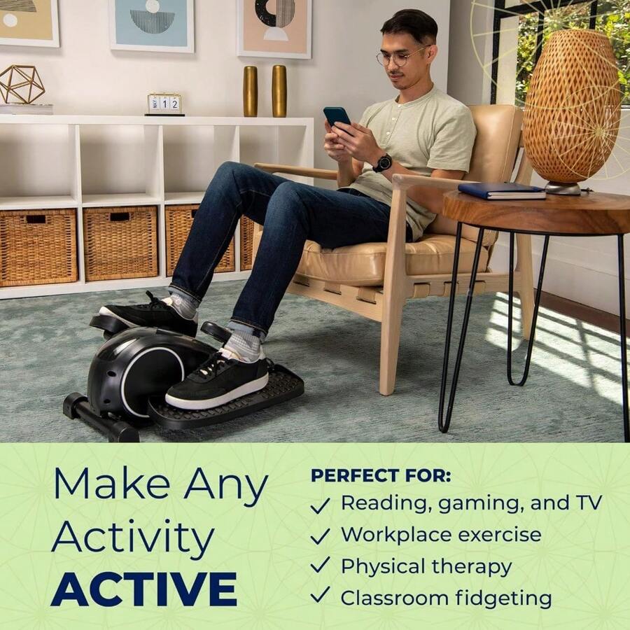 Ellipse Leg Exerciser - Under Desk Elliptical Machine And Foot Pedal ...
