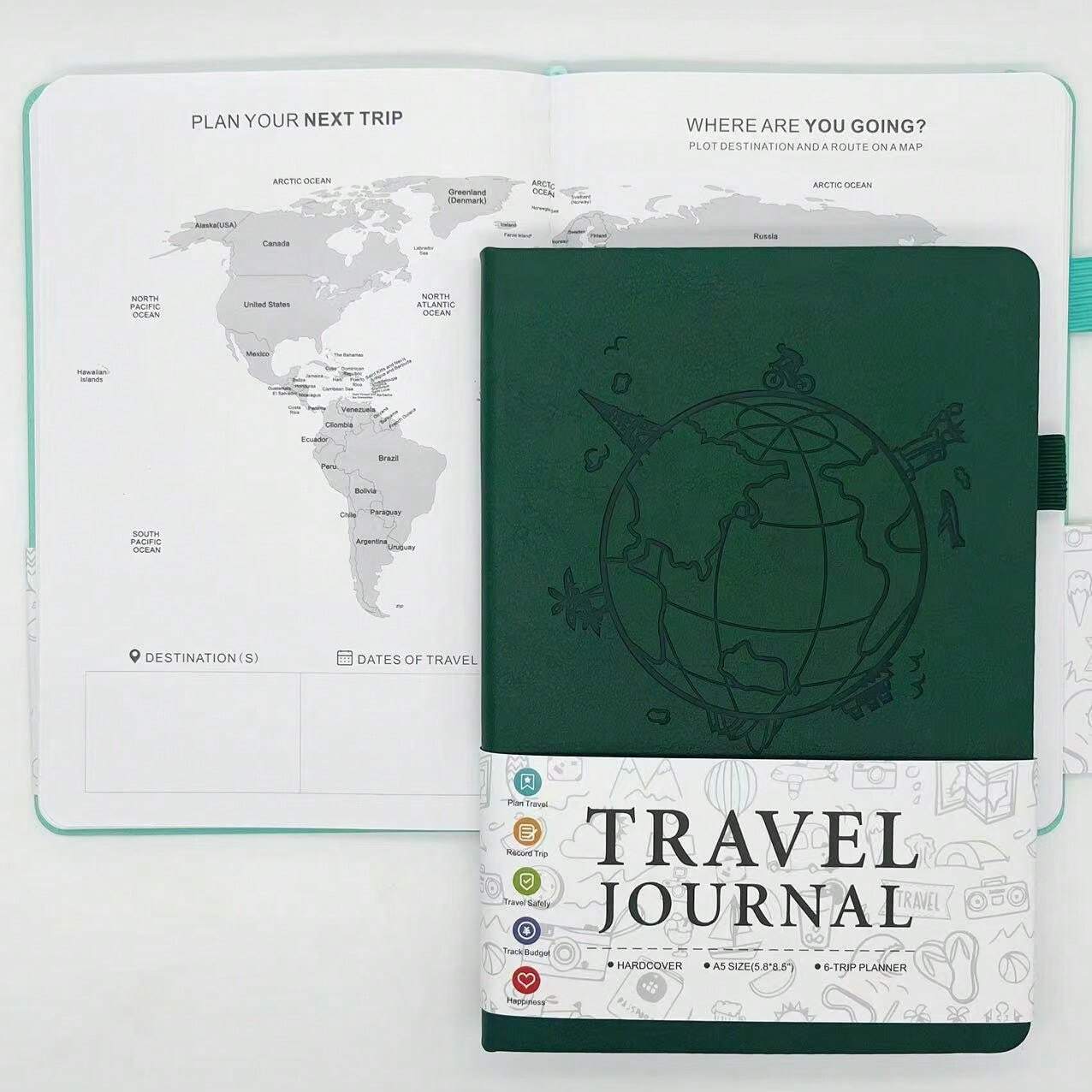 Travel Planner Notebook, Suitable For Men & Women, Travel Itinerary Planner And Travel Memory ...