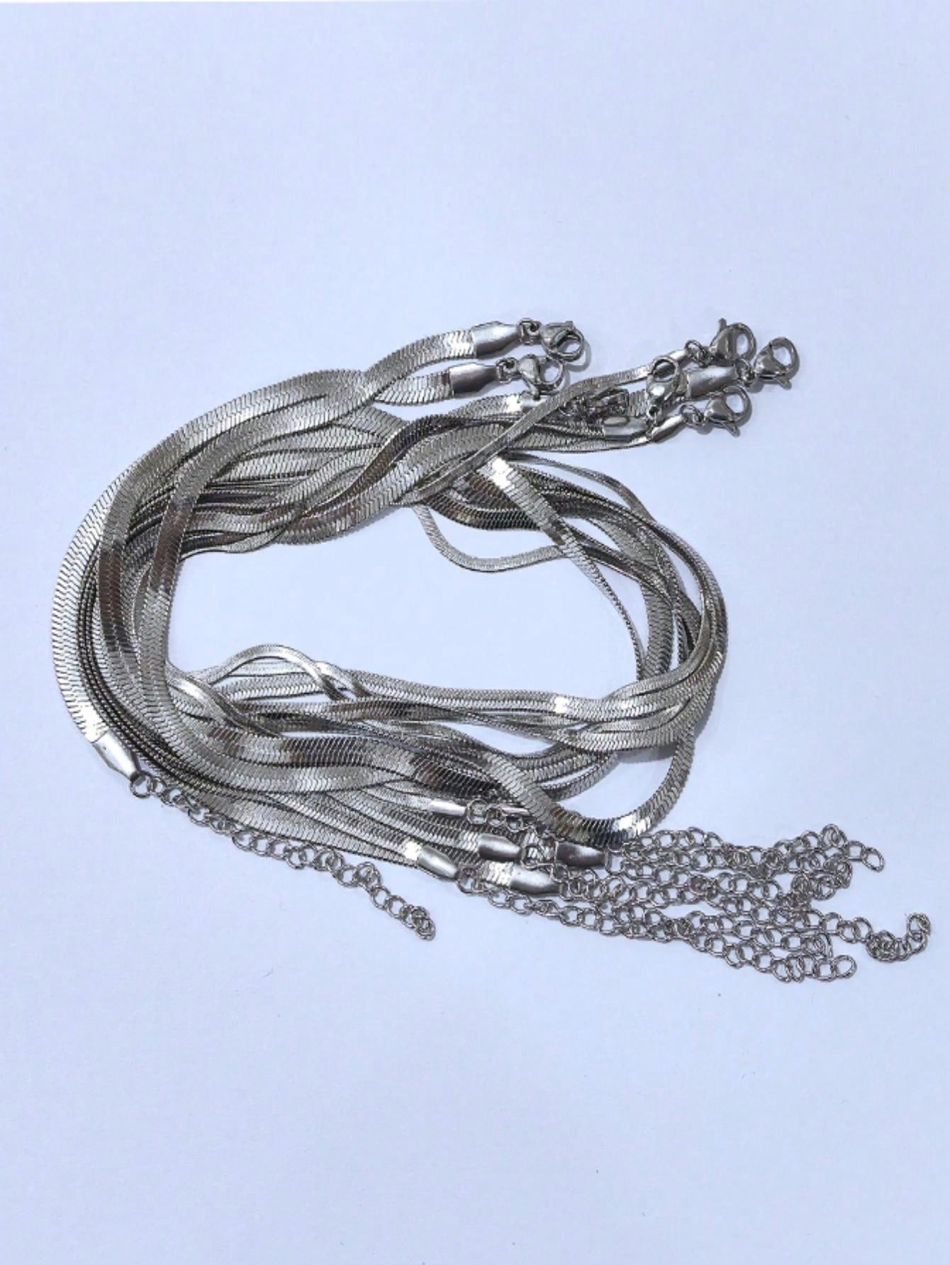 Stainless Steel Snake Bone Chain Simple INS Chain Collarbone Chain ...