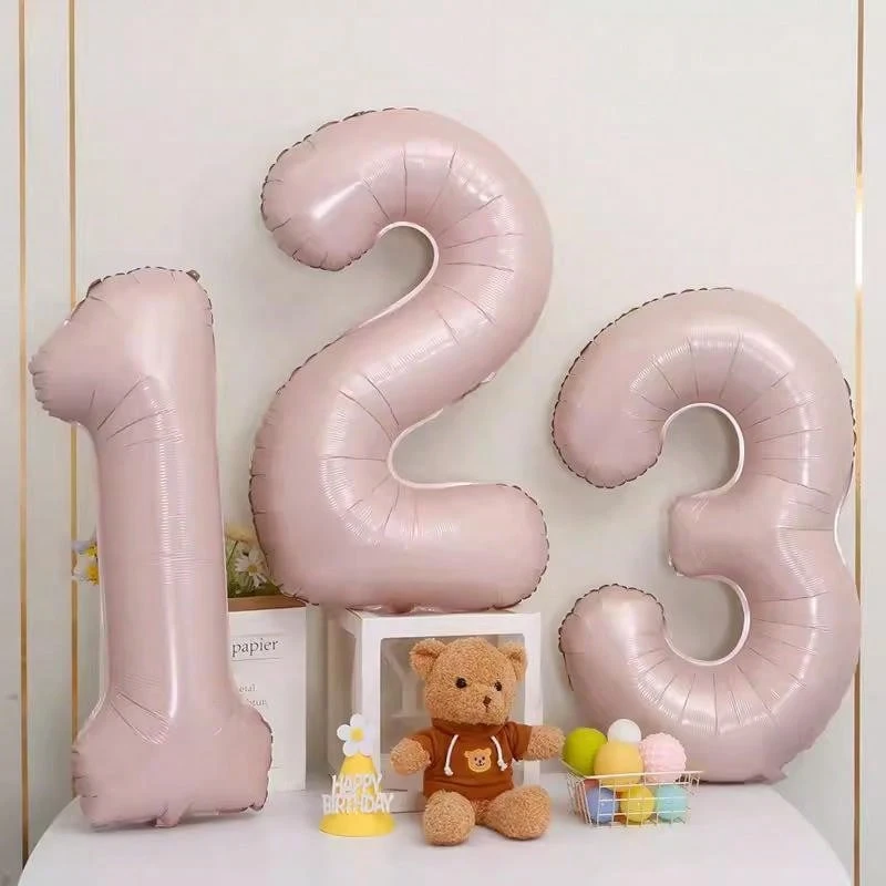 1pc 40 Inch Extra Large Retro Pink Color Number Balloons 0-9, High ...