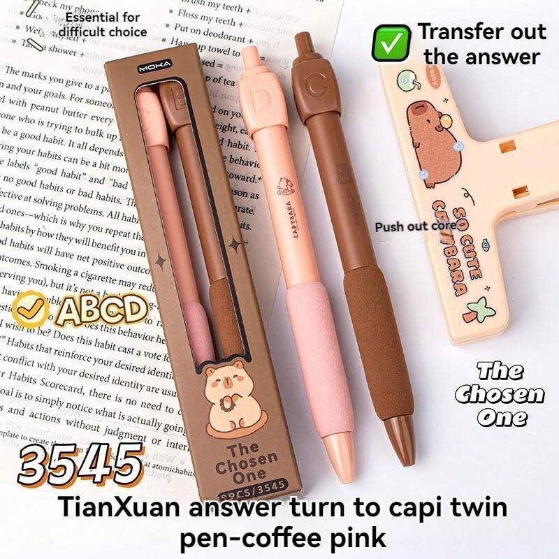 2pcs Rotating Selection Ballpoint Pens, ABCD Answer Choosing Aid, Test ...