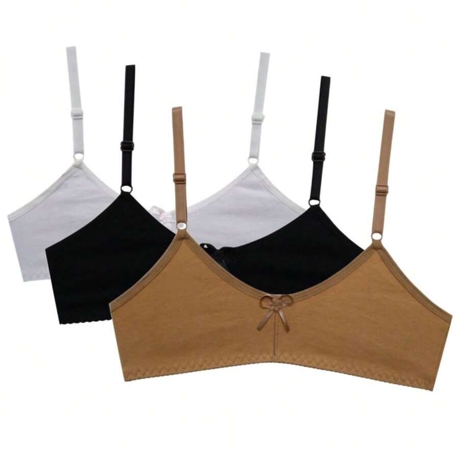 Kit 3 Cotton Bras Without Pads For Girls And Young People Promotion ...