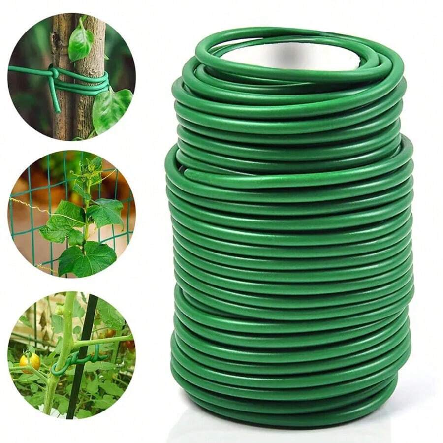 8m/10m Gardening Cable Ties Plant Twine Green Flexible Bendy Garden ...