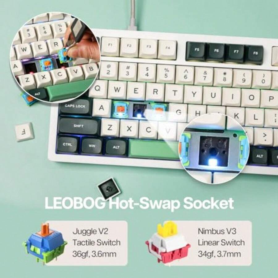 Hi75 Aluminum Alloy Wired Mechanical Keyboard Programmable Gasket ...