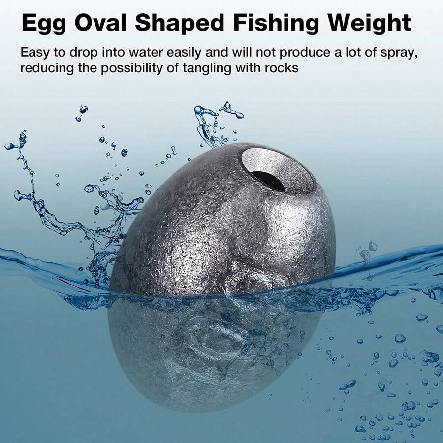 Egg Fishing Sinkers Olive Shape Sinker Weight Casting For Fishing Bottom Fishing Tackle Fishing ...
