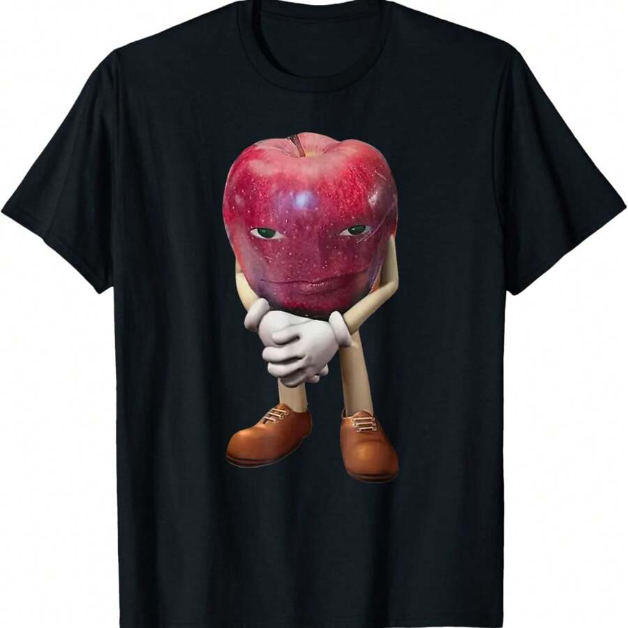 Me Asf Apple Funny Apple Face Meme Wapple T-Shirt | SHEIN USA