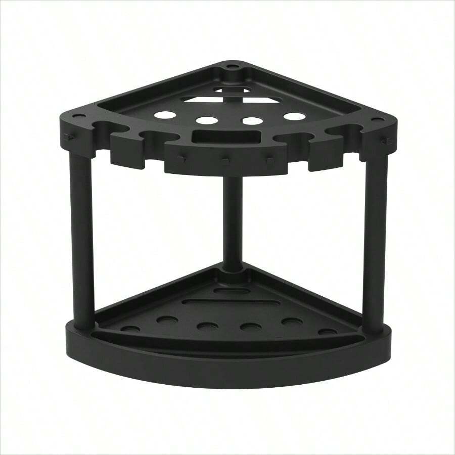 21-Slot Tool Slot Corner Rack: Black, Provides Efficient Tool Storage ...