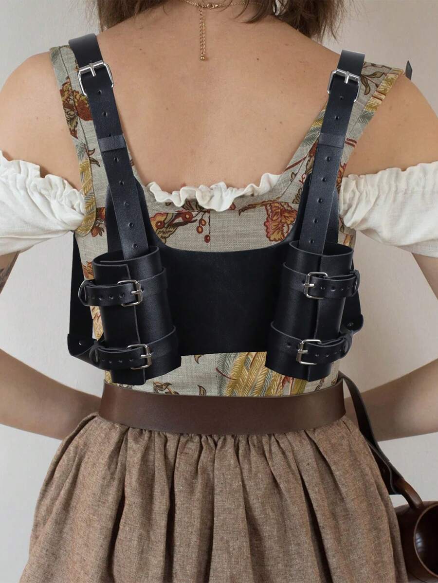 Medieval Knight Back Double Scabbard Shoulder Harness Sword Holder ...