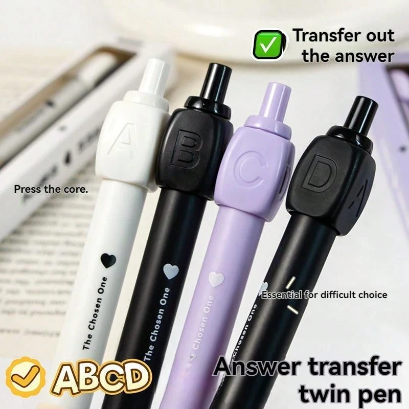 2pcs Rotating Selection Ballpoint Pens, ABCD Answer Choosing Aid, Test ...