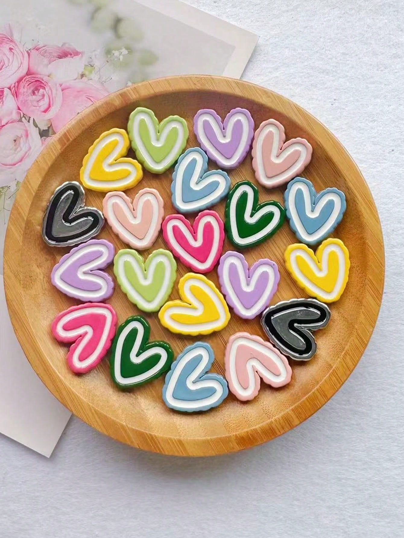 5/10/15pcs Colorful Asymmetrical Heart Shape Refrigerator Magnets ...