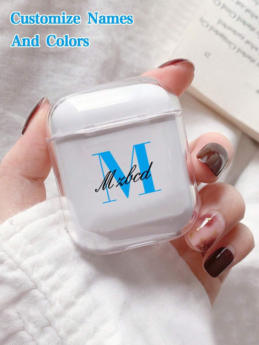 1 Piece Apple Customized Initial Letter Monogram Signature Transparent ...