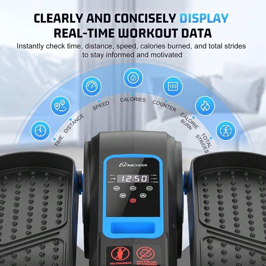 Under Desk Elliptical, Electric Leg Exerciser While Sitting For Seniors ...