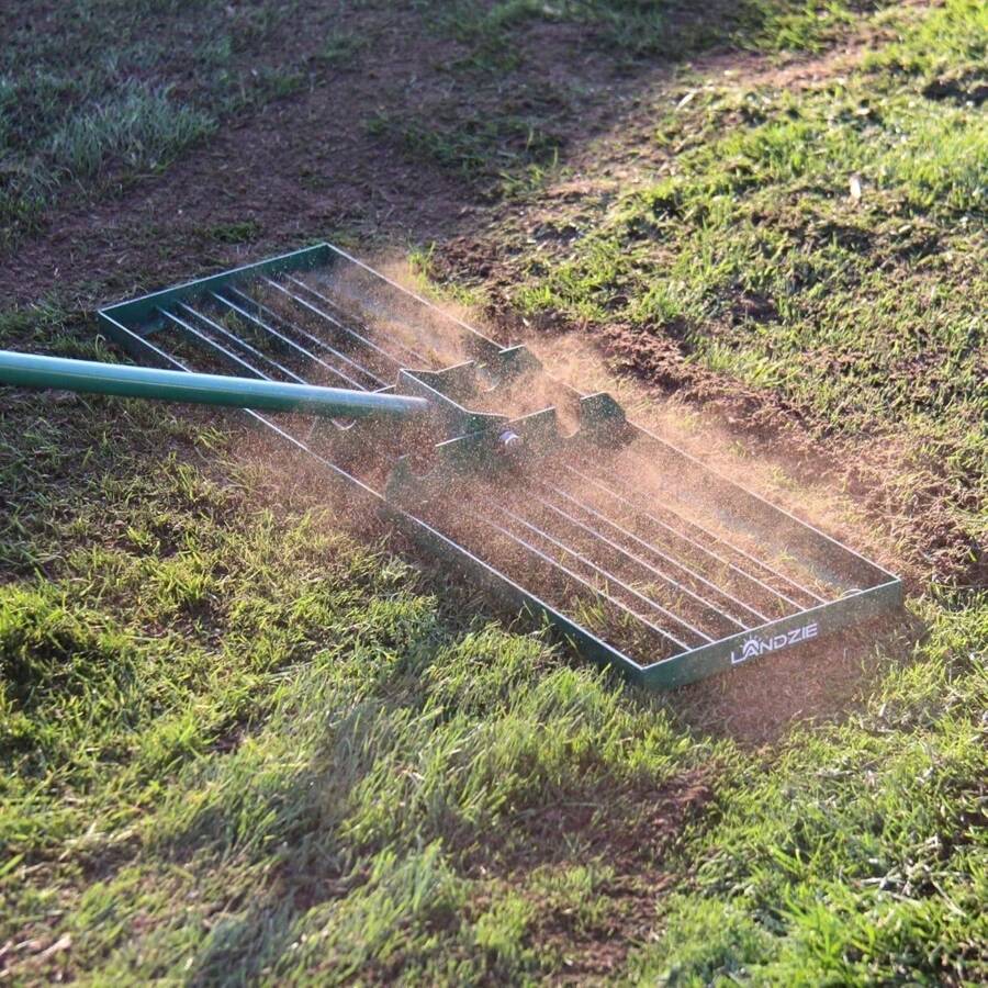 Lawn Leveling Rake - 36 Inch Steel Handle Lawn Leveler Yard Leveling ...