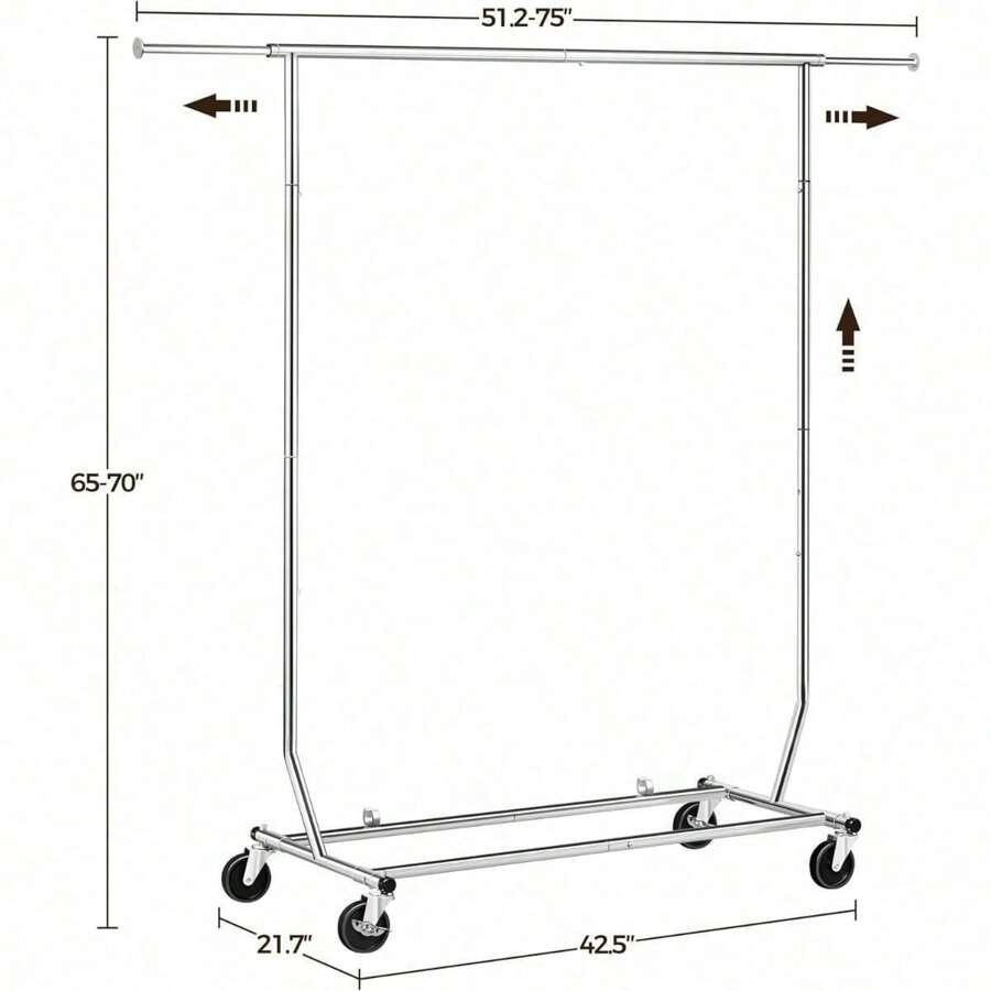 Commercial Clothing Garment Rack, Single Rail Clothes Hanger ...